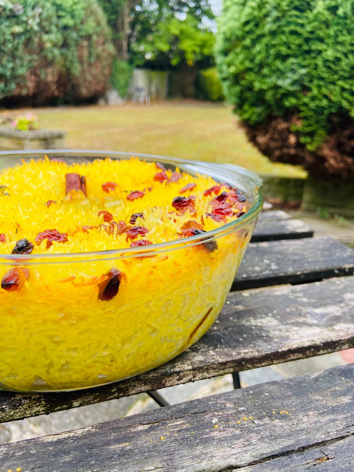 Baked Saffron Rice with Confit Leeks – Ta'amim